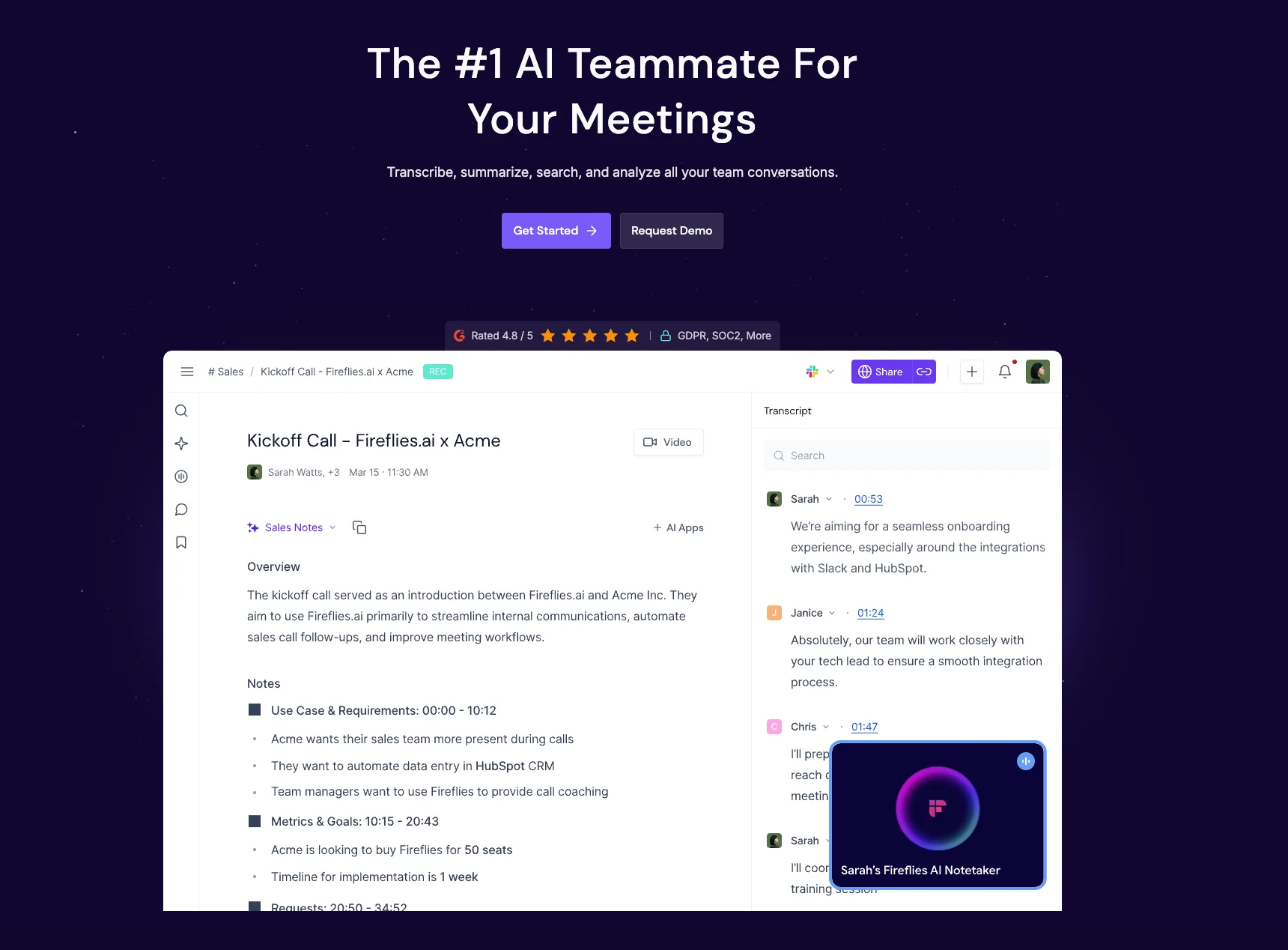 Fireflies AI review: Features, Pricing and Alternatives